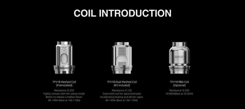 SMOK TFV18 COILS – SmartVape
